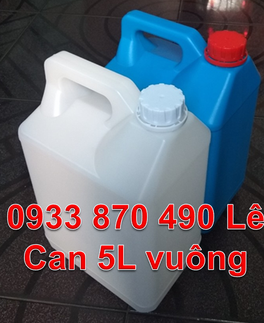 CAN HÓA CHẤT 5 LÍT MÀU TRONG